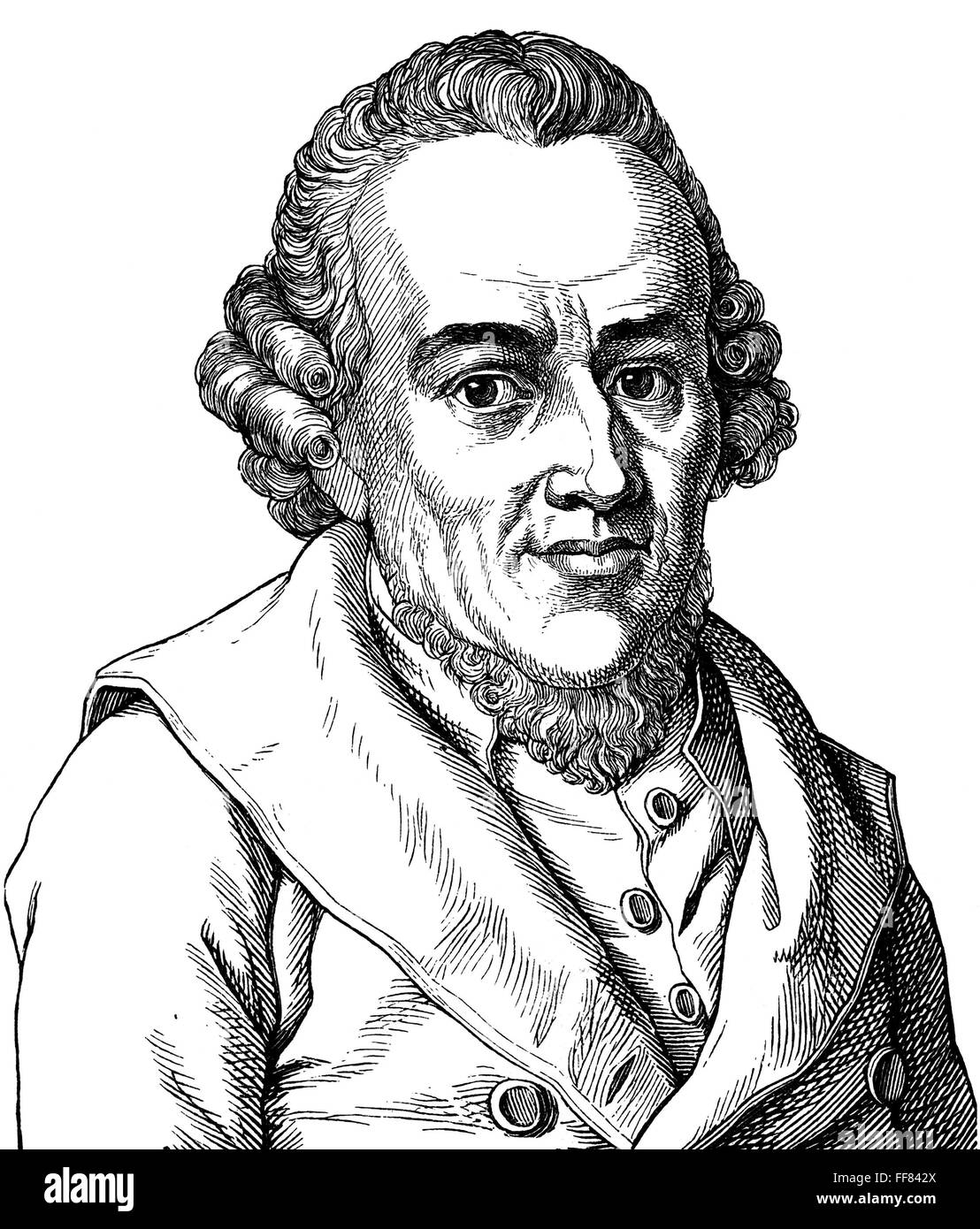 MOSES MENDELSSOHN /n(1729-1786). German Jewish philosopher. Wood ...