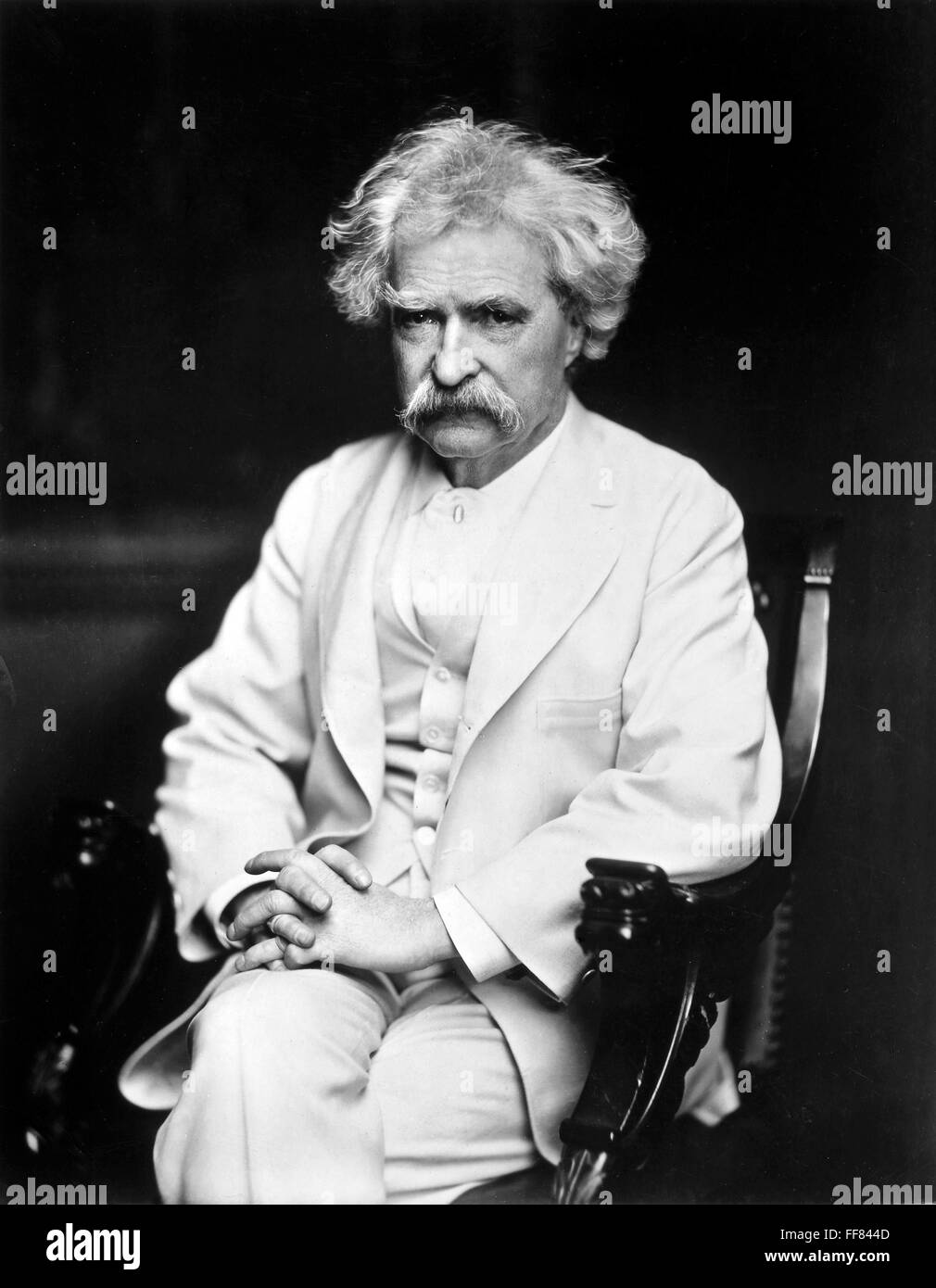 SAMUEL LANGHORNE CLEMENS /n(1835-1910). 'Mark Twain.' American humorist ...