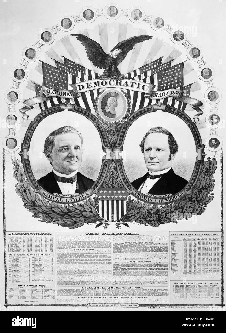 PRESIDENTIAL CAMPAIGN, 1876. /nSamuel L. Tilden and Thomas A. Hendricks ...