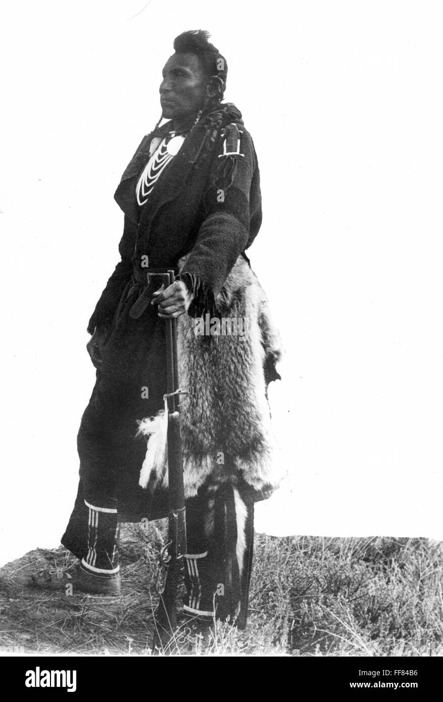 NATIVE AMERICAN, c. 1880. /nGoes Ahead, a Crow Native American Stock ...