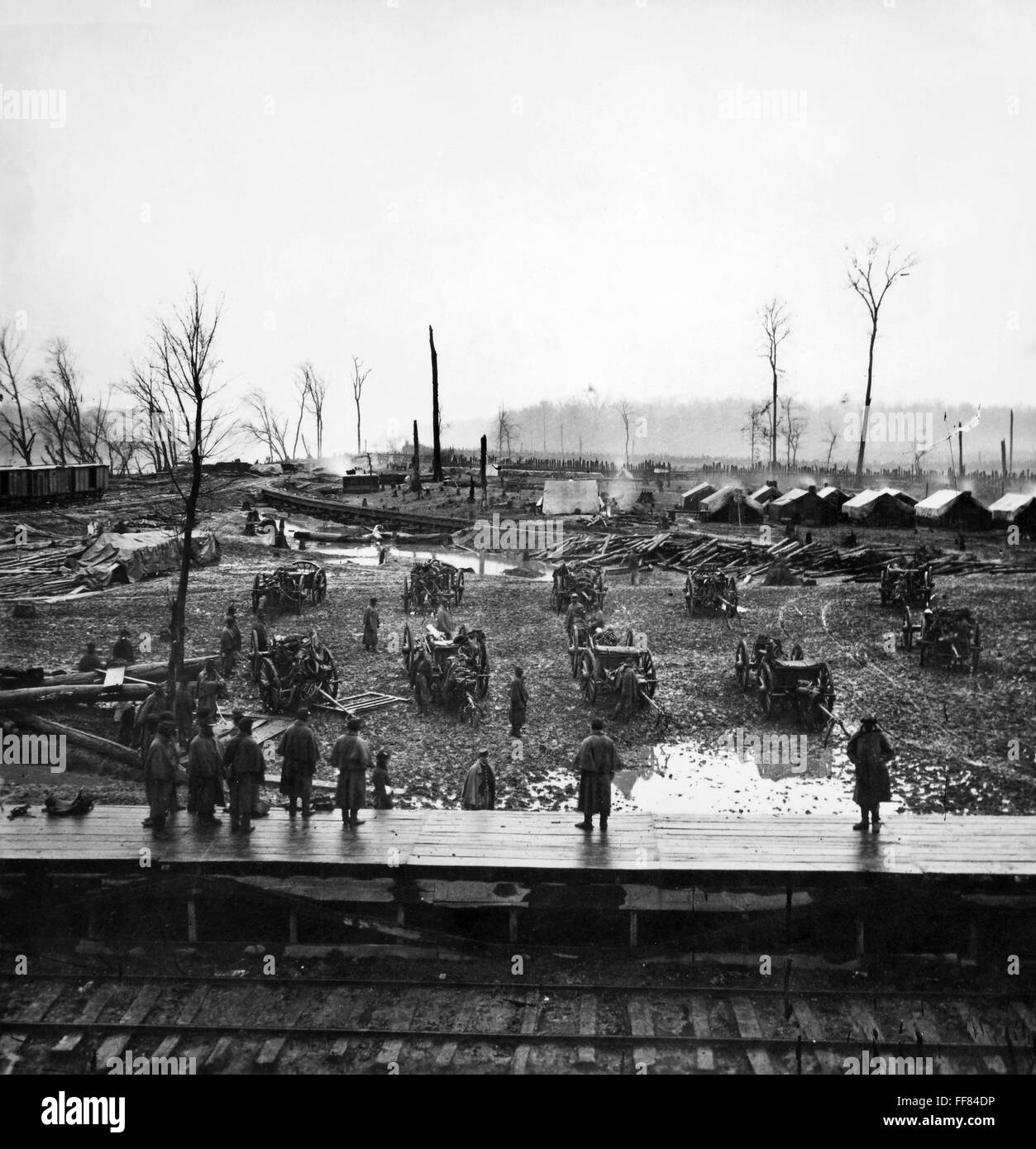 CIVIL WAR: WEAPONS, 1864. /nCamp of the Tennessee Colored Battery at ...