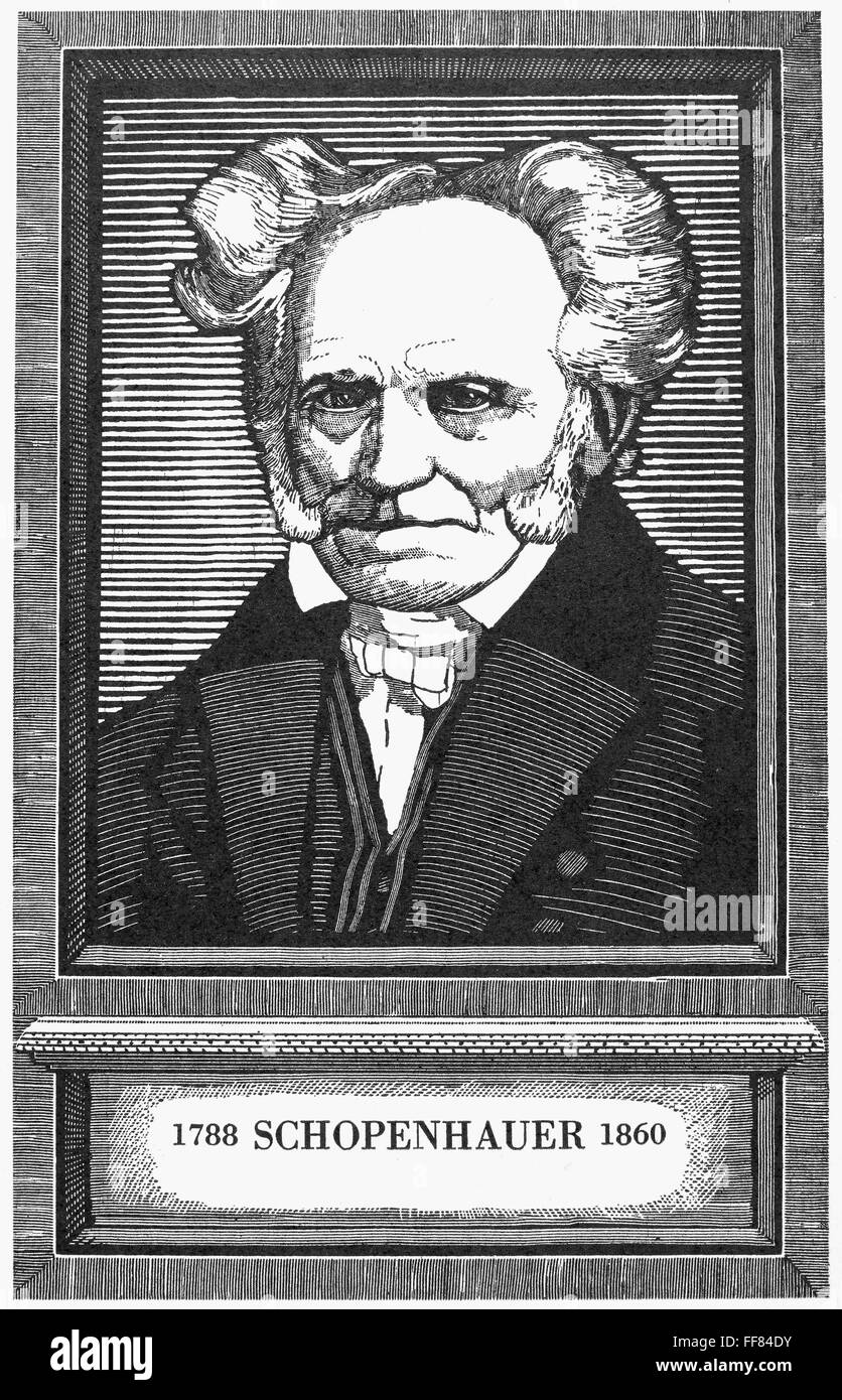ARTHUR SCHOPENHAUER /n(1788-1860). German philosopher. Woodcut, English ...