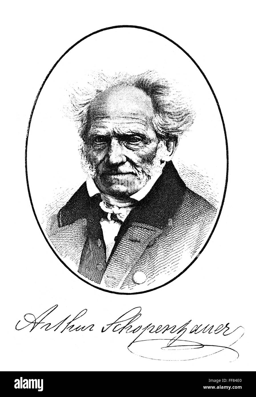 ARTHUR SCHOPENHAUER /n(1788-1860). German philosopher. Steel engraving ...