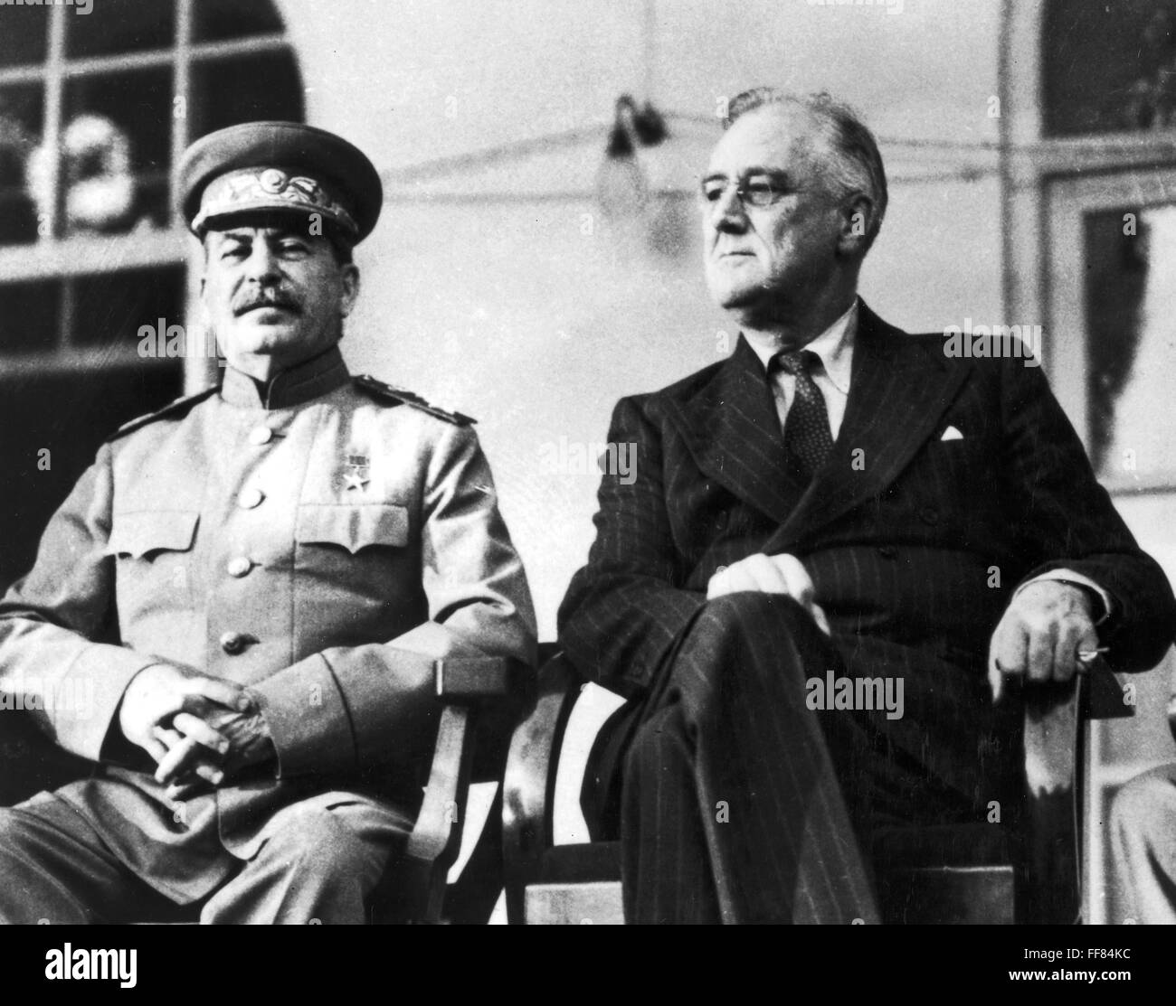 TEHRAN CONFERENCE, 1943. /nSoviet Premier Joseph Stalin and U.S ...