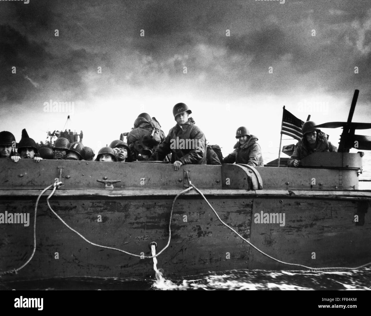 WORLD WAR II: D-DAY, 1944. /nSoldiers on an American Coast Guard ...