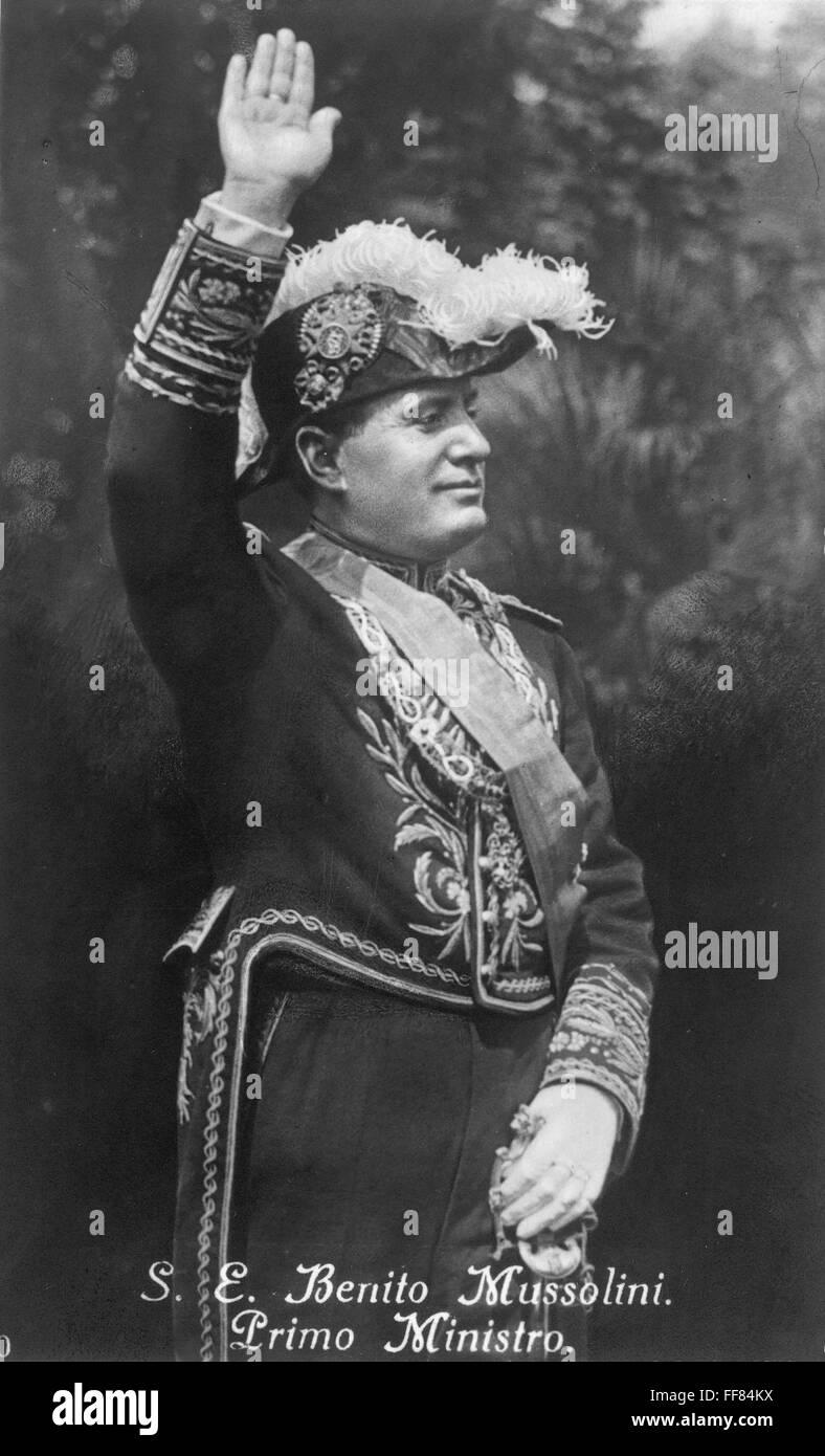 BENITO MUSSOLINI /n(1883-1945). Italian political leader. Mussolini as ...