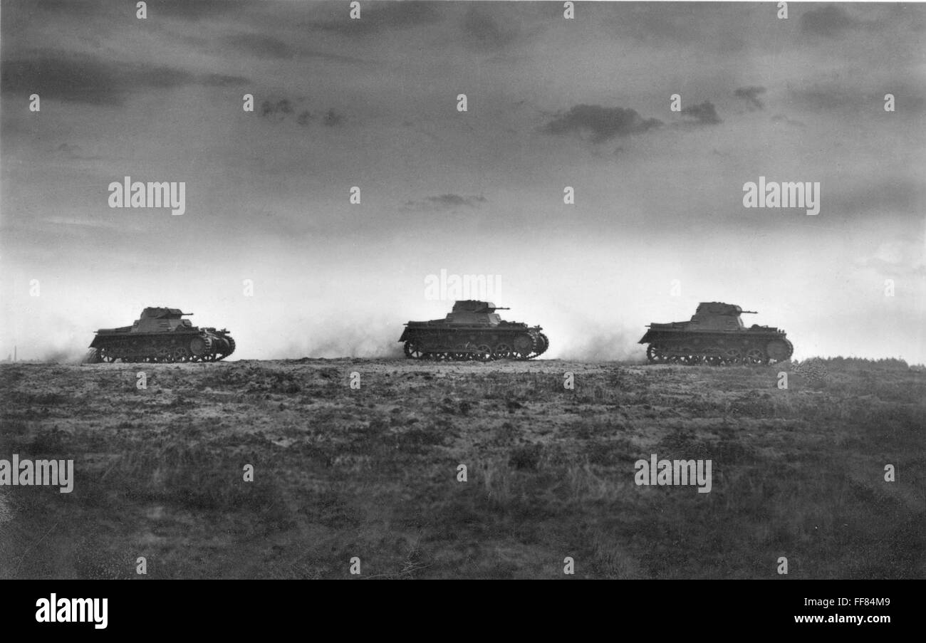 EASTERN FRONT, 1939. /nGerman tanks rolling across/nthe Polish plains ...
