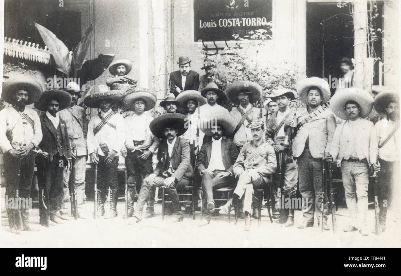 EMILIANO ZAPATA (1879-1919). /nMexican revolutionary. Zapata, seated ...