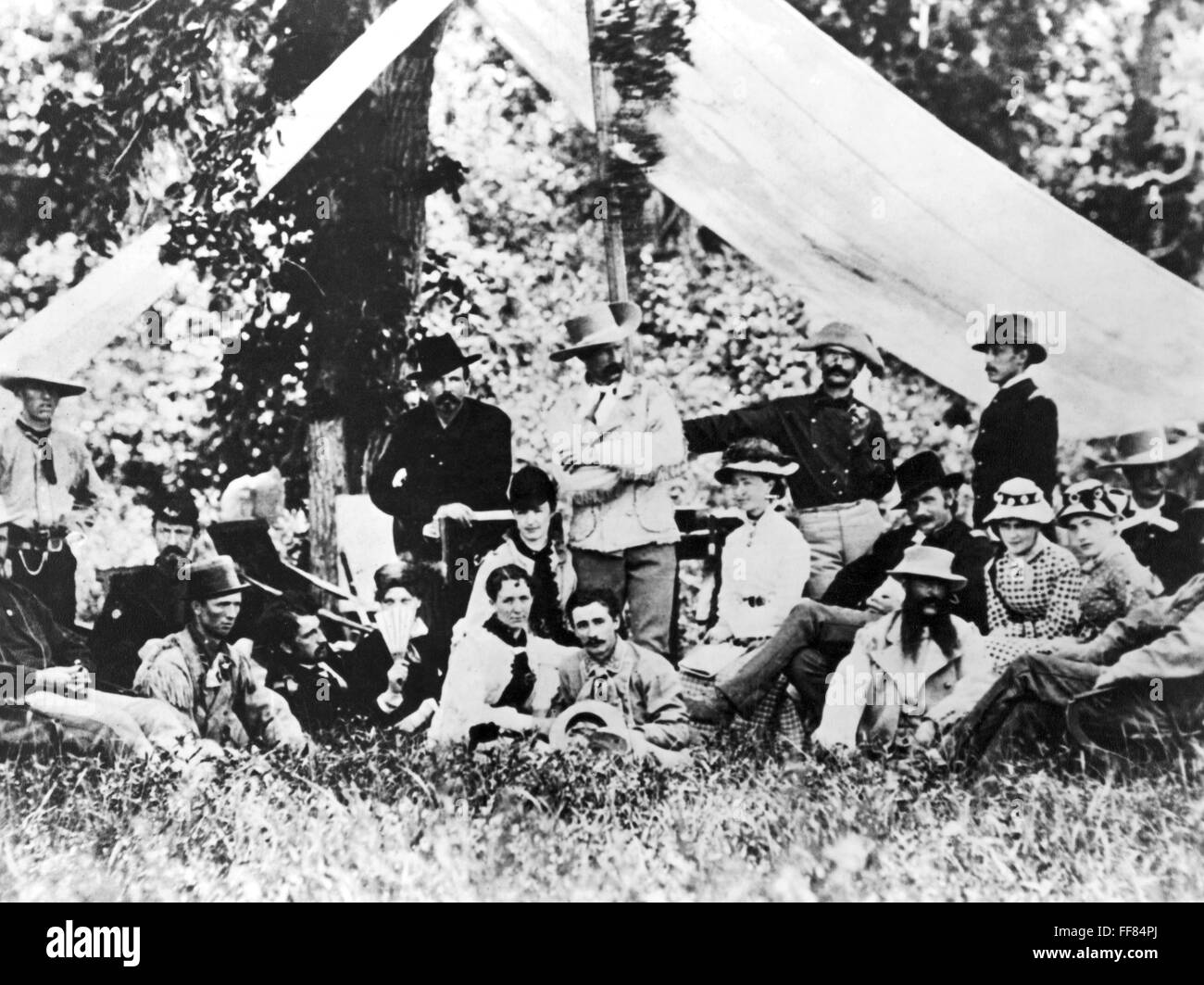 GEORGE CUSTER (1839-1876). /nAmerican army officer. Custer (center in ...