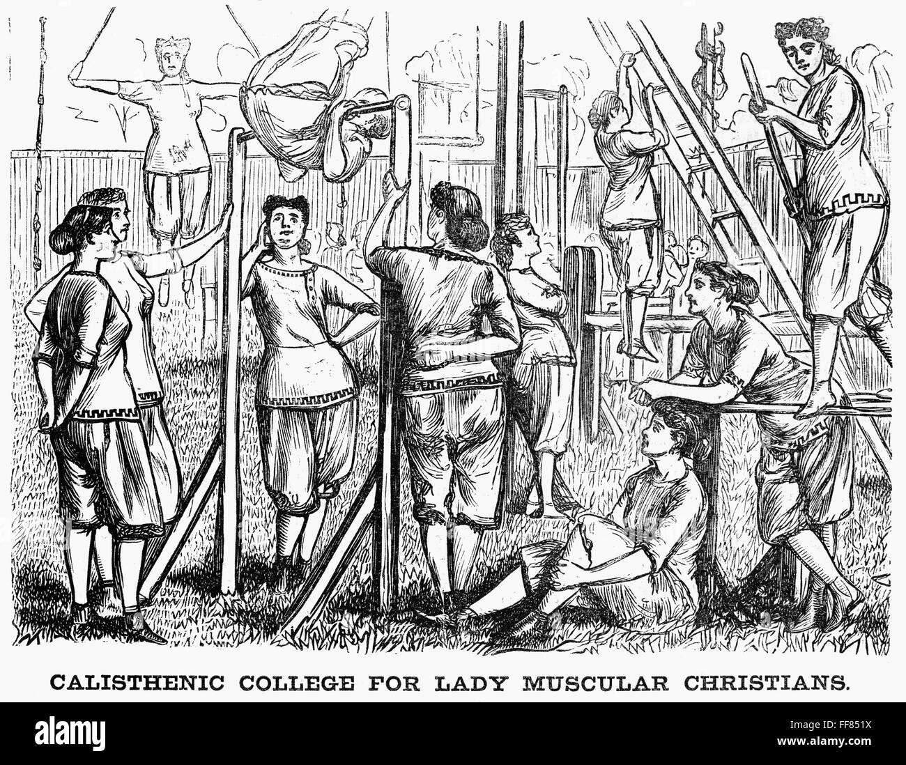 CALISTHENICS, 1867. /n'Calisthenics college for lady muscular ...