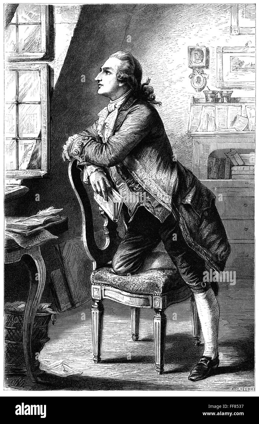 JOHANN GOETHE (1749-1832). /nJohann Wolfgang von Goethe. German poet ...