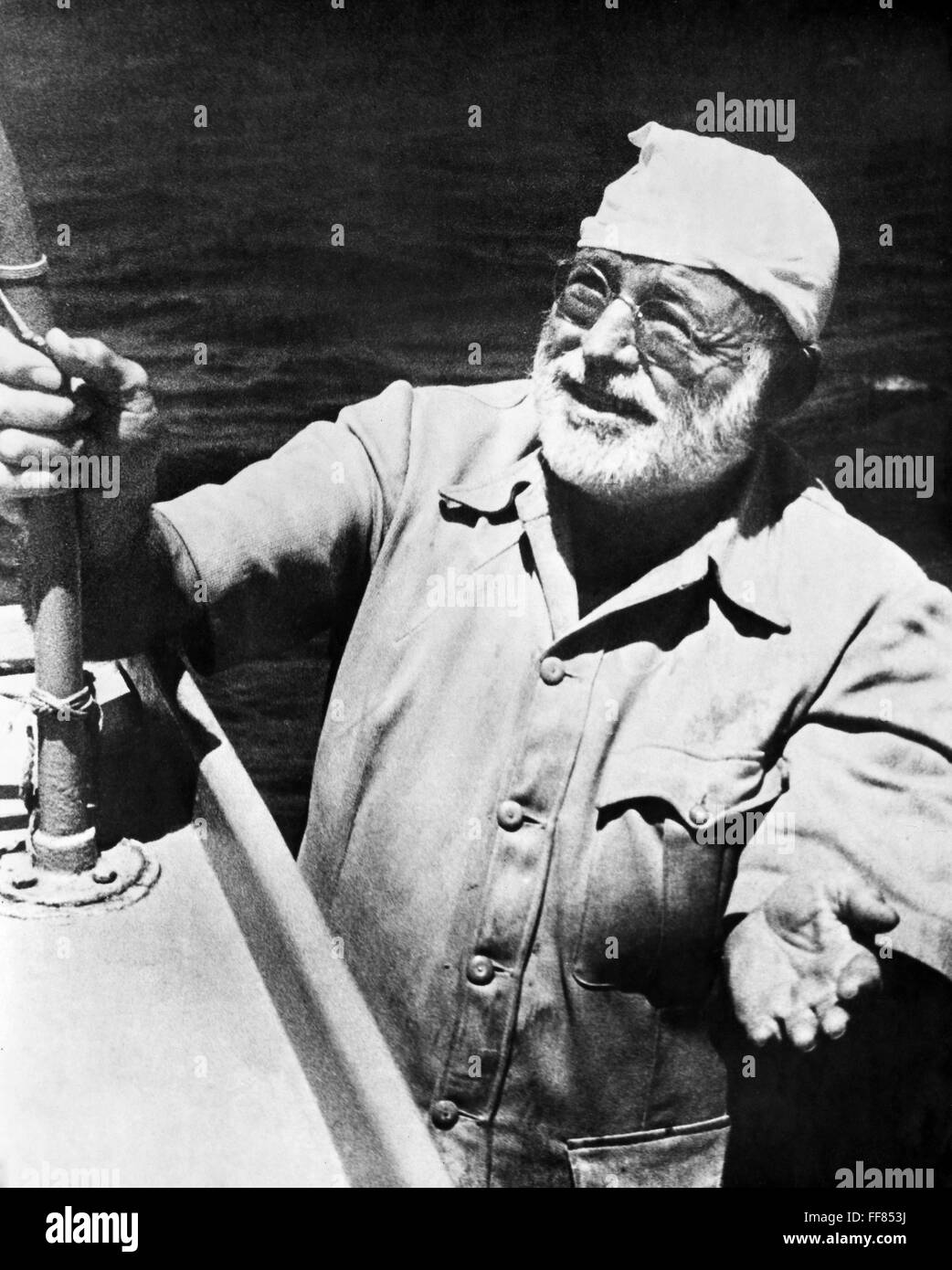 ERNEST HEMINGWAY /n(1899-1961). American writer. Photographed during ...