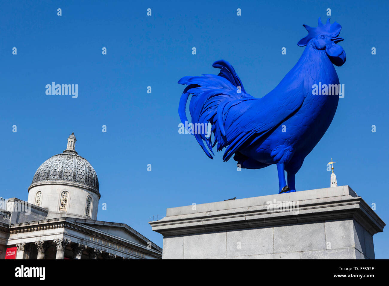 Hahn/Cock, a sculpture of a giant blue cockerel by the German artist ...