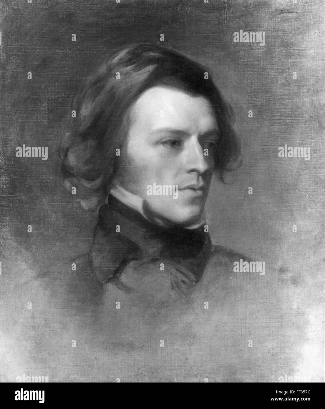 ALFRED TENNYSON (1809-1892). /n1st Baron Tennyson, English poet. Oil on ...