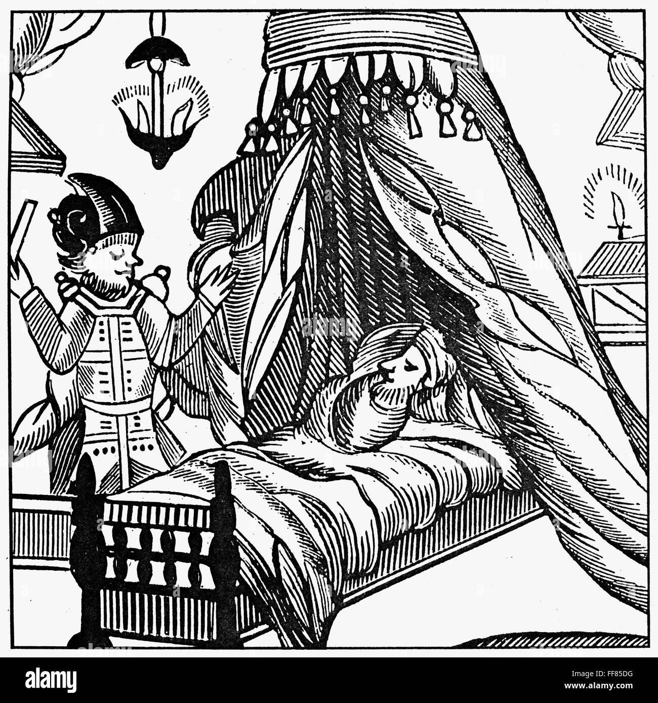 GHOST, 1628. /nAn armor-clad apparition, reputed to be the father of ...