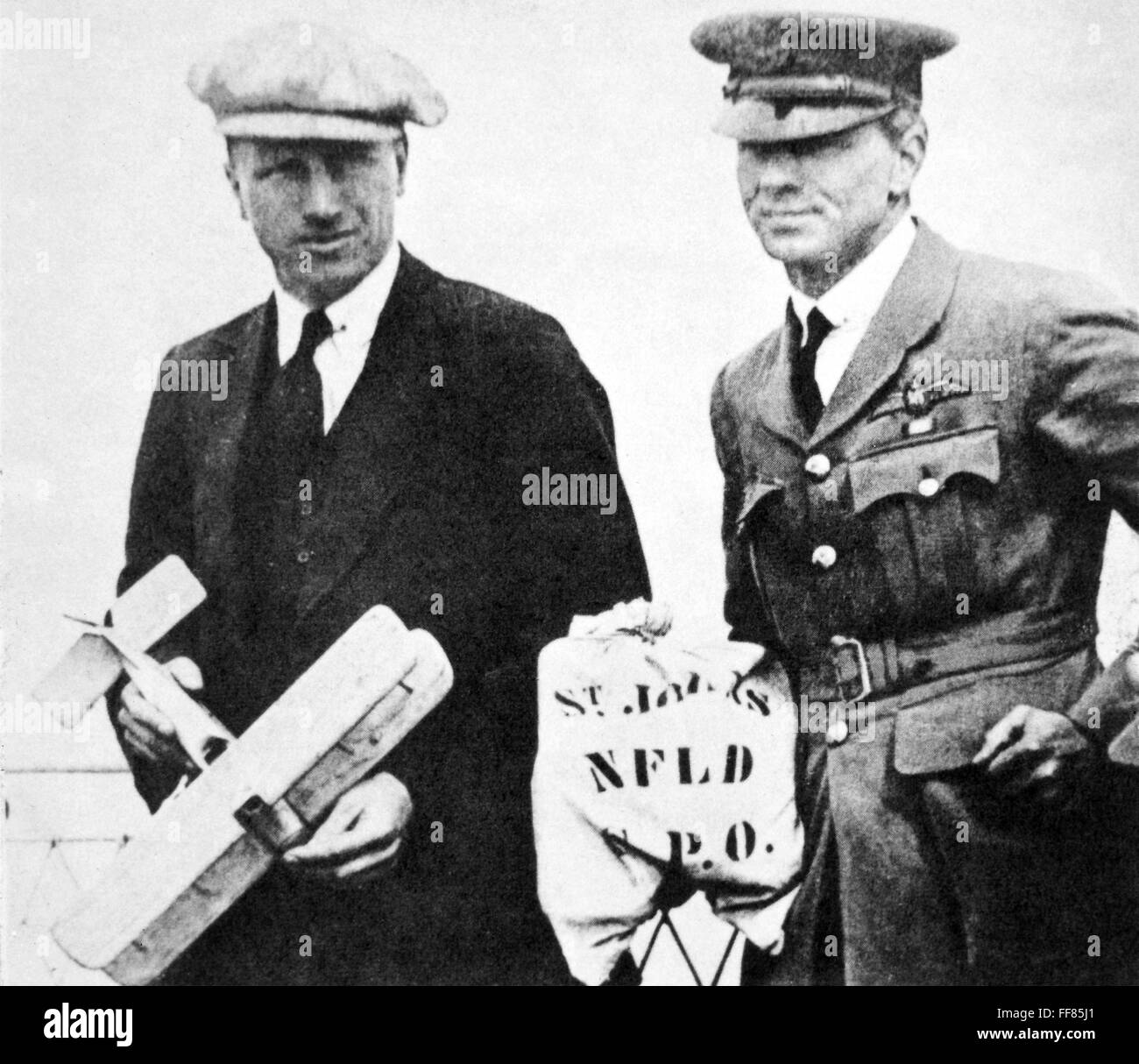 ALCOCK AND BROWN, 1919. /nCaptain John Alcock and Lieutenant Arthur ...