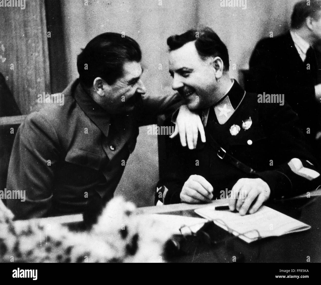 JOSEPH STALIN (1879-1953). /nRussian Communist leader. Seated with ...
