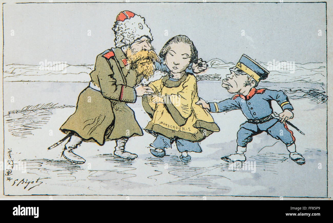 Caricature of Georges Ferdinand Bigot (1860-1927) Japan and Russia ...