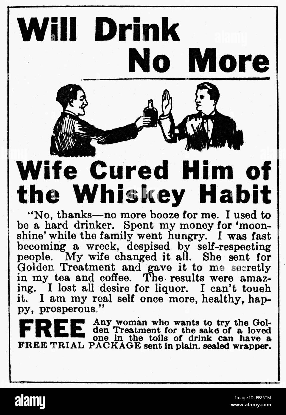 PATENT MEDICINE. /nAmerican newspaper advertisement, early 20th century ...
