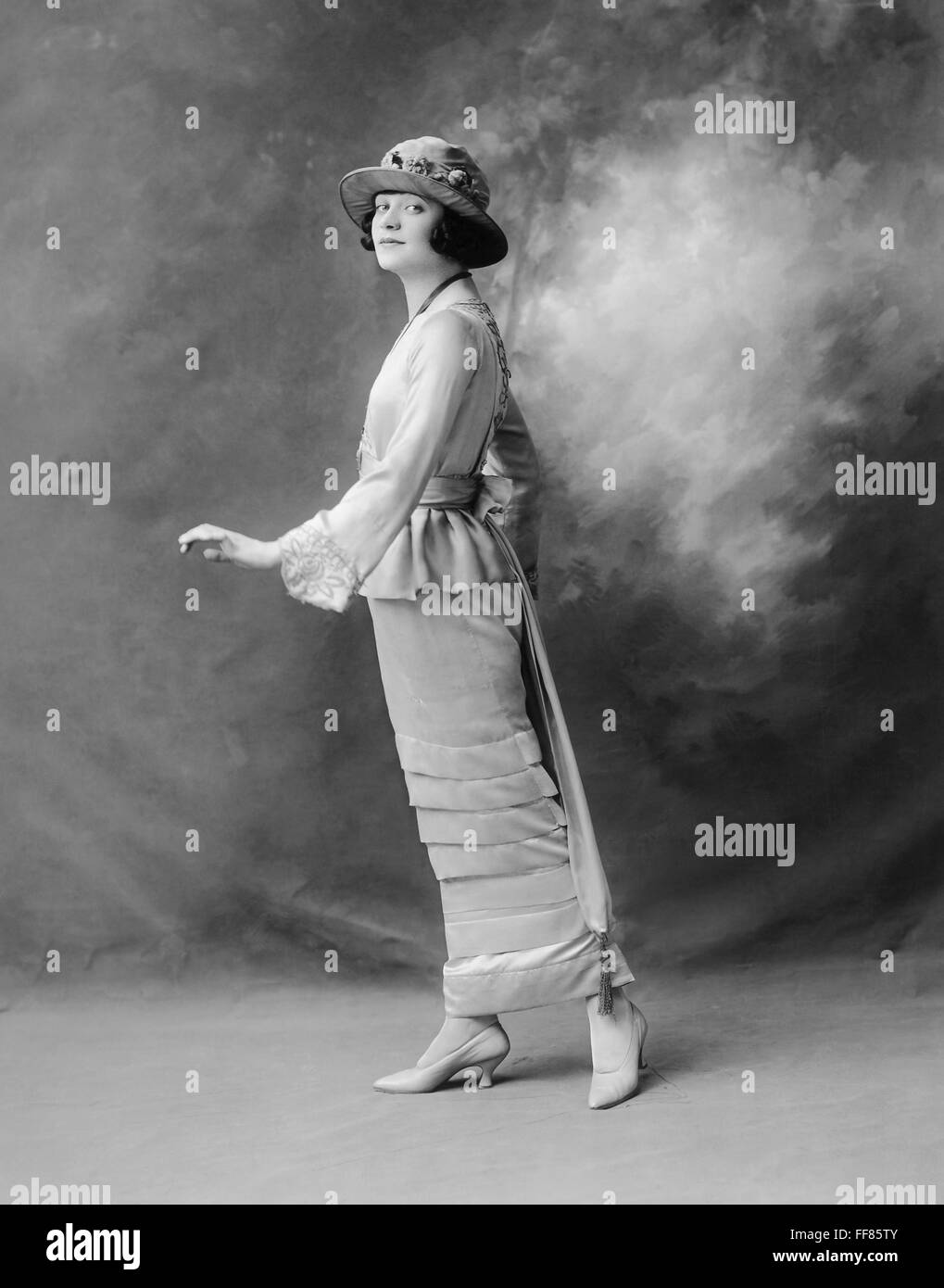 WOMEN'S FASHION, c1910. /nEsther Ingram, American actress, photographed ...