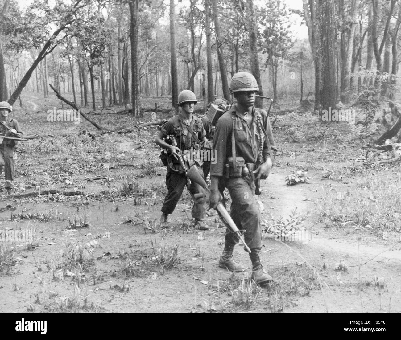 VIETNAM WAR: U.S. SOLDIERS. /nMembers of 'B' Company, First Battalion ...