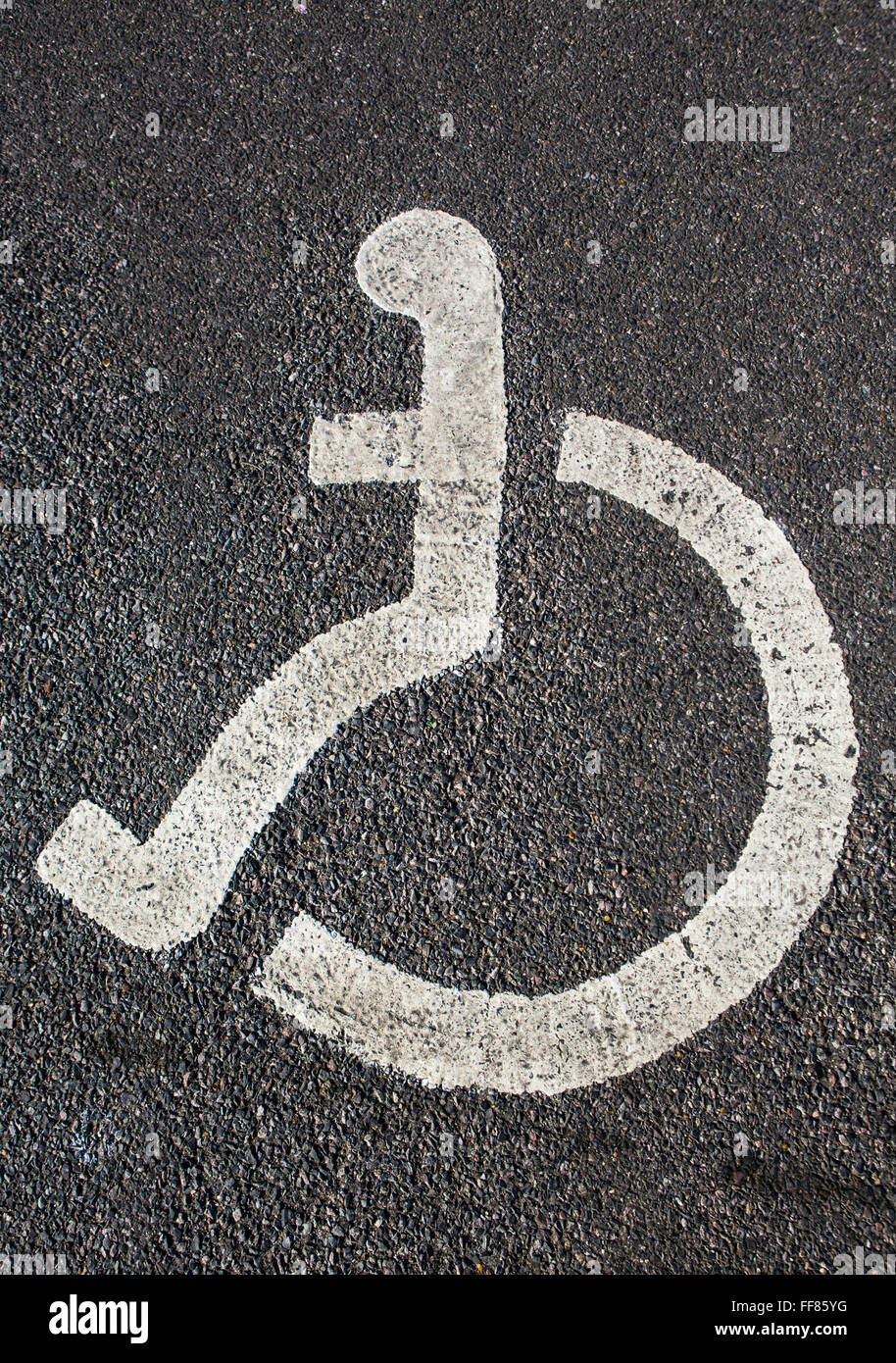 Disabled badge holders sign. London, UK Stock Photo - Alamy