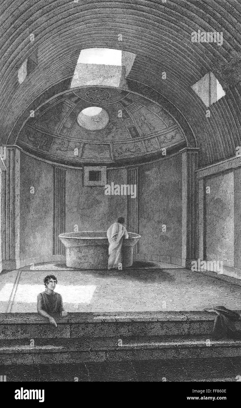 POMPEII: CALIDARIUM. /nCalidarium, or hot bath, of the Forum Baths in ...