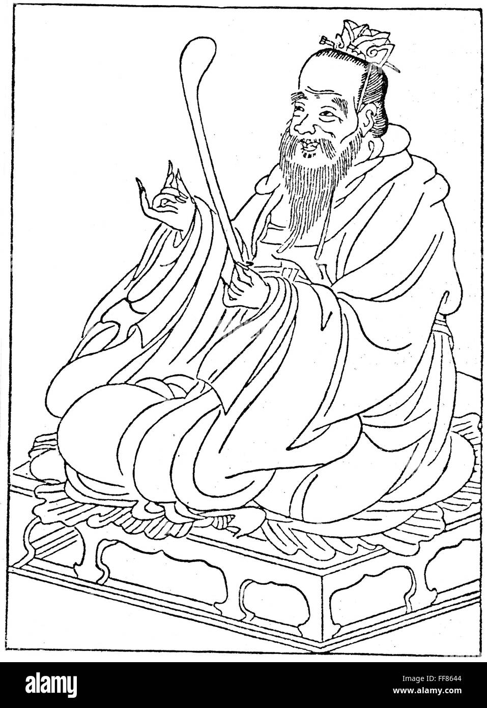 CONFUCIUS (c551-479 B.C.). /nChinese philosopher. Chinese drawing Stock ...