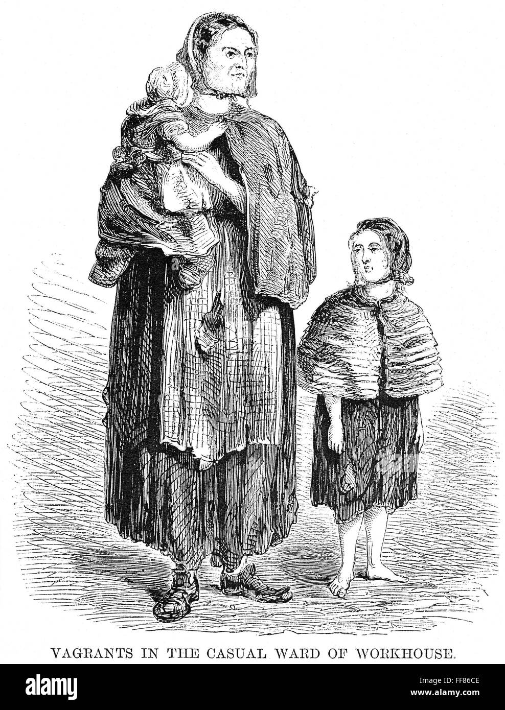 LONDON: VAGRANTS, 1861. /n'Vagrants in the Casual Ward of Workhouse ...