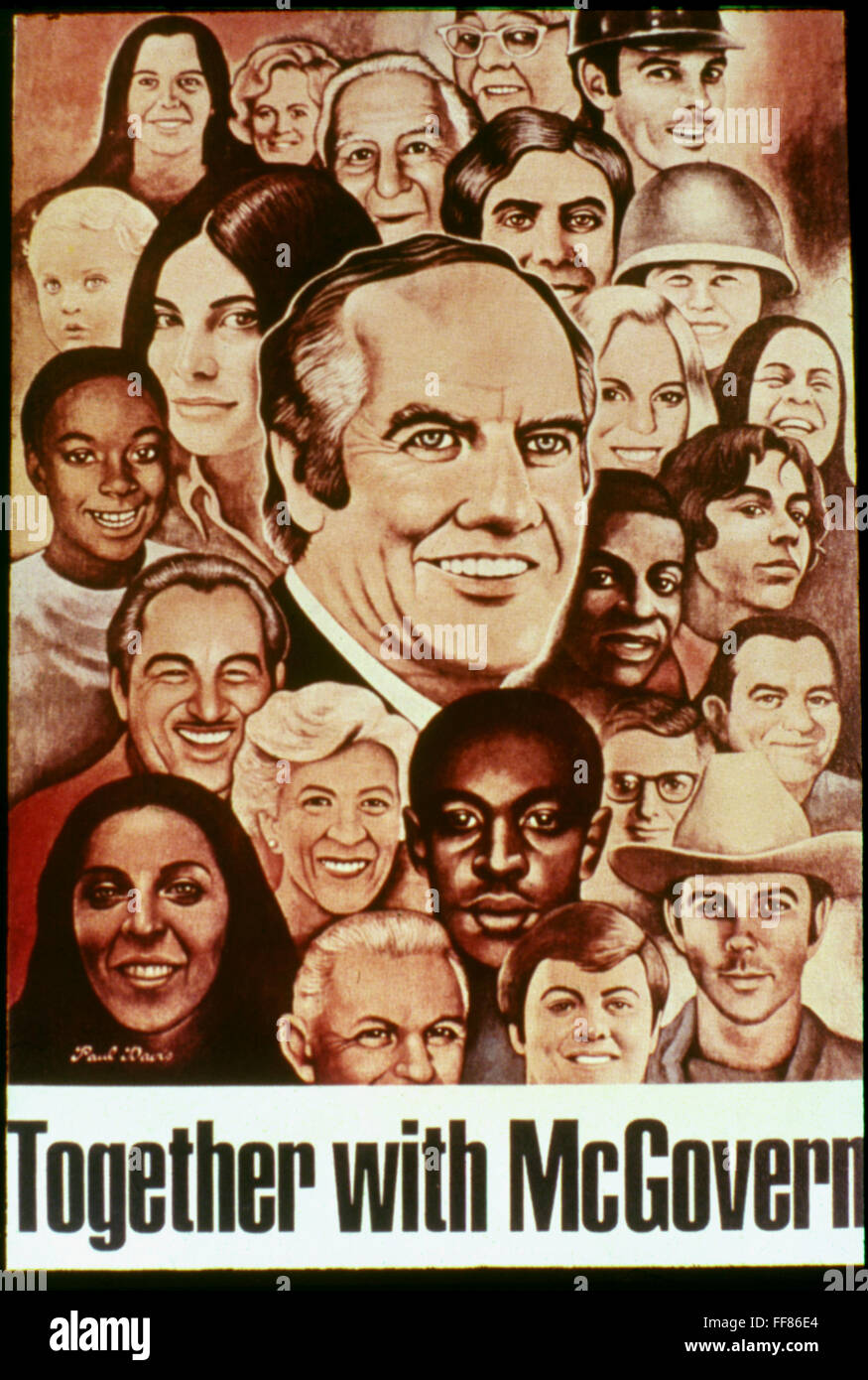 PRESIDENTIAL CAMPAIGN, 1972. /nCampaign poster for Democratic ...