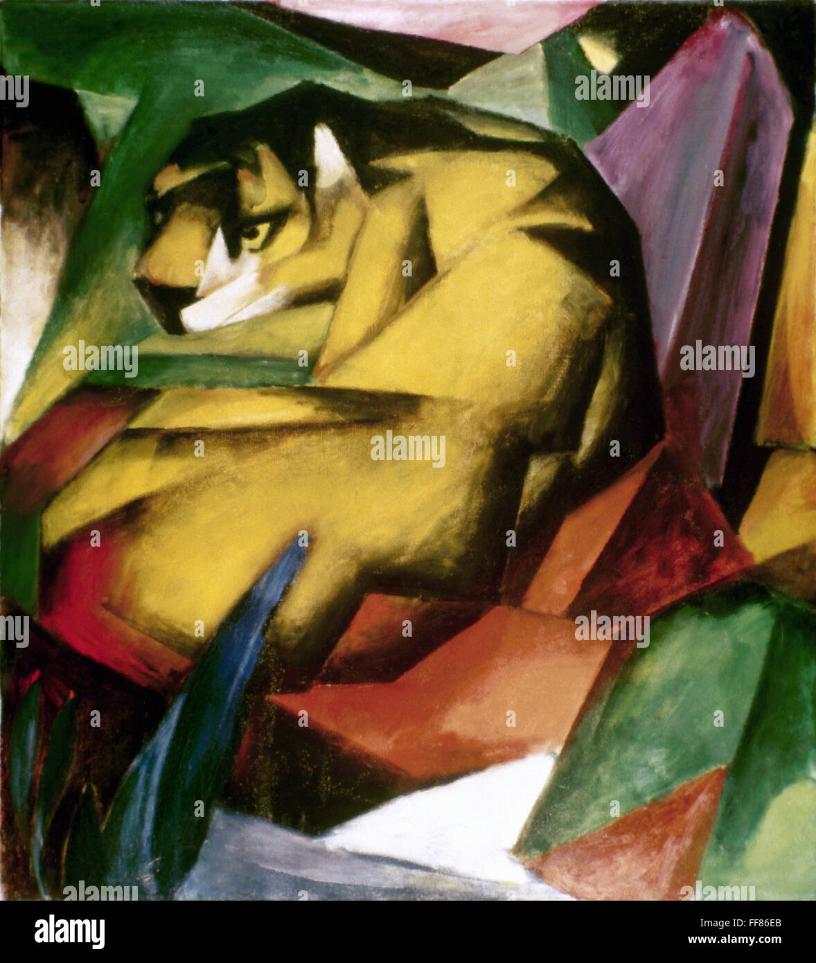 MARC: THE TIGER, 1912. /nOil on canvas by Franz Marc Stock Photo - Alamy