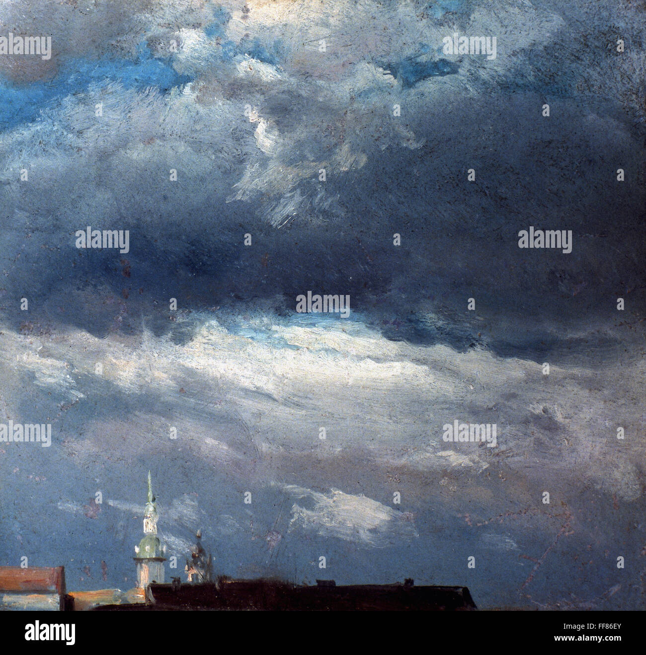 DAHL: CLOUDS, 1825. /nStudy of Clouds, by Johan Christian Clausen Dahl ...
