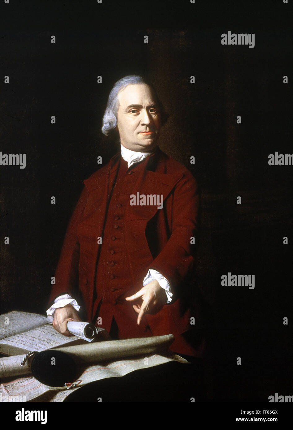 SAMUEL ADAMS (1722-1803). /nAmerican revolutionary politician. Oil on ...