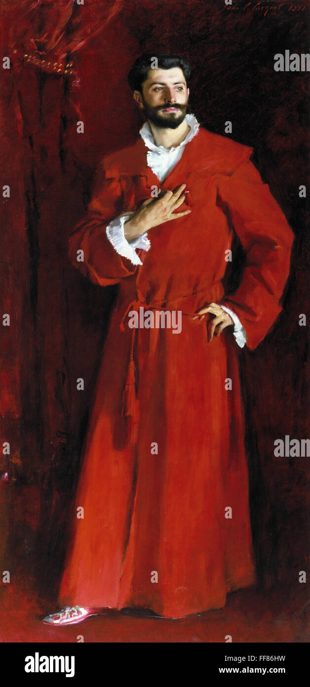 SARGENT: DR POZZI, 1881. /n'Dr Pozzi at Home.' Oil on canvas by John ...