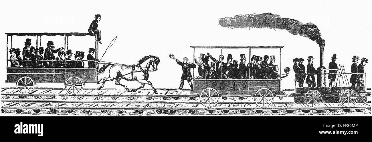 RAILROAD: TOM THUMB, 1830. /nBaltimore & Ohio Railroad's 'Tom Thumb ...