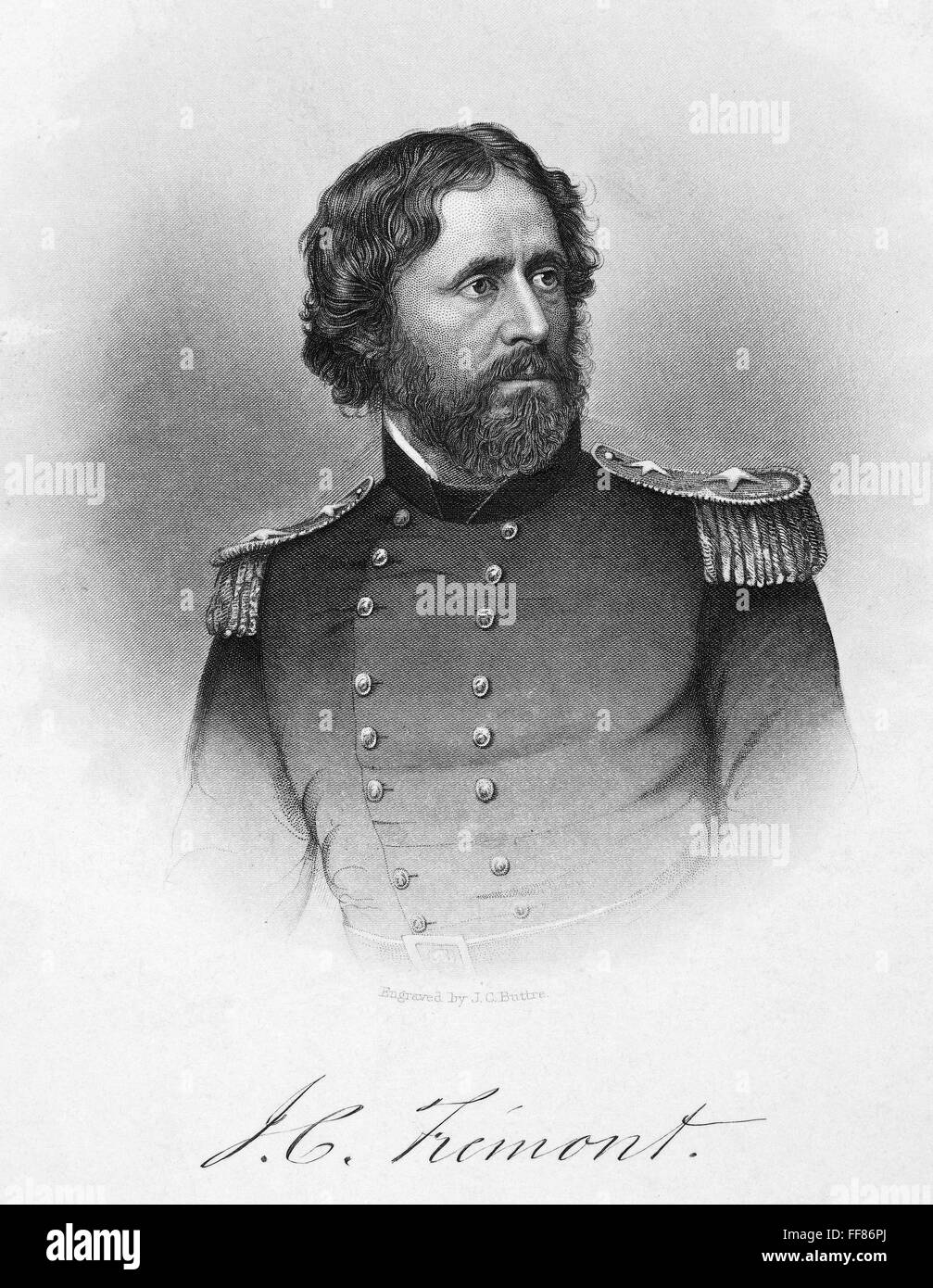 JOHN C. FREMONT (1813-1890). /nAmerican soldier and explorer. Line and ...