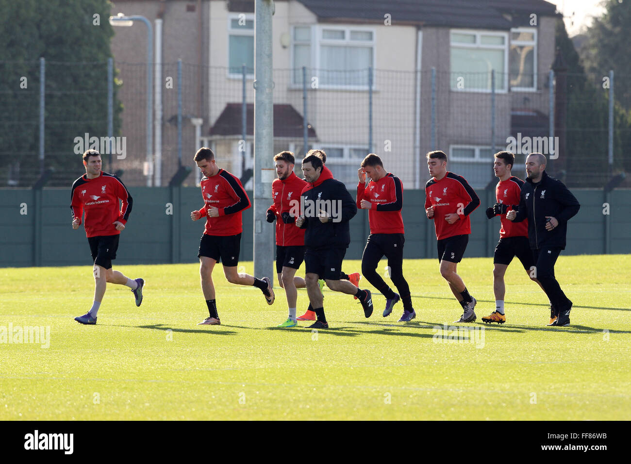 Liverpool first team in action during team training session at the ...