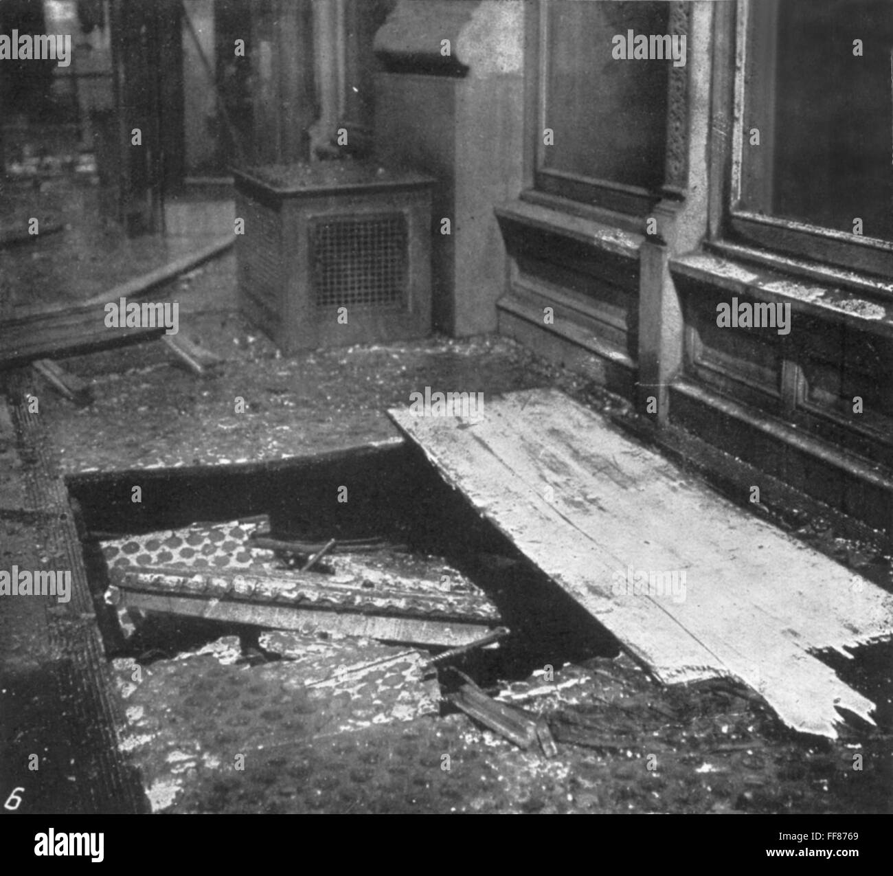 TRIANGLE FACTORY FIRE. /nA sidewalk cellar door shattered by bodies of ...