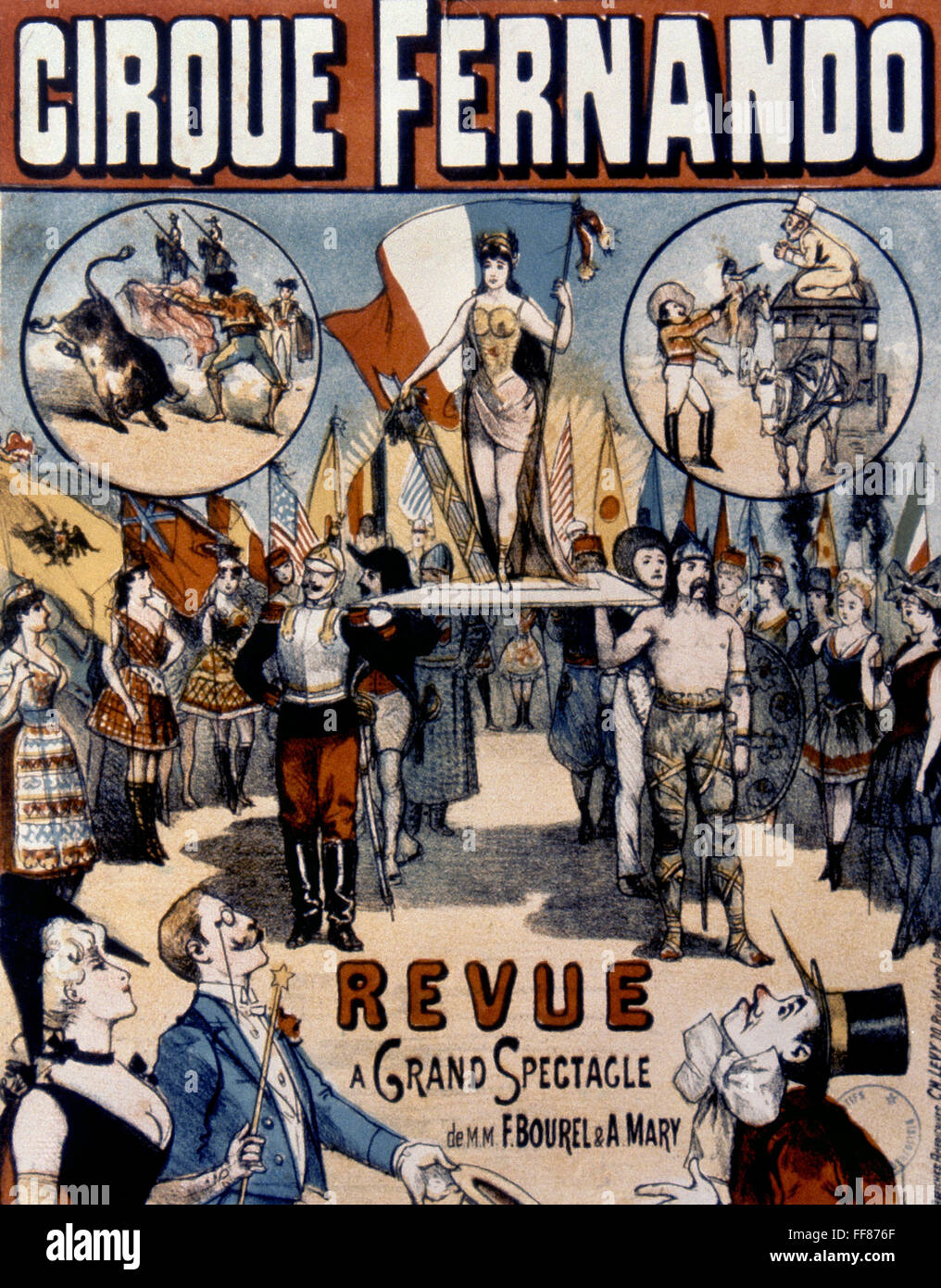 FRENCH CIRCUS POSTER. /nFrench circus poster, c1880 Stock Photo - Alamy