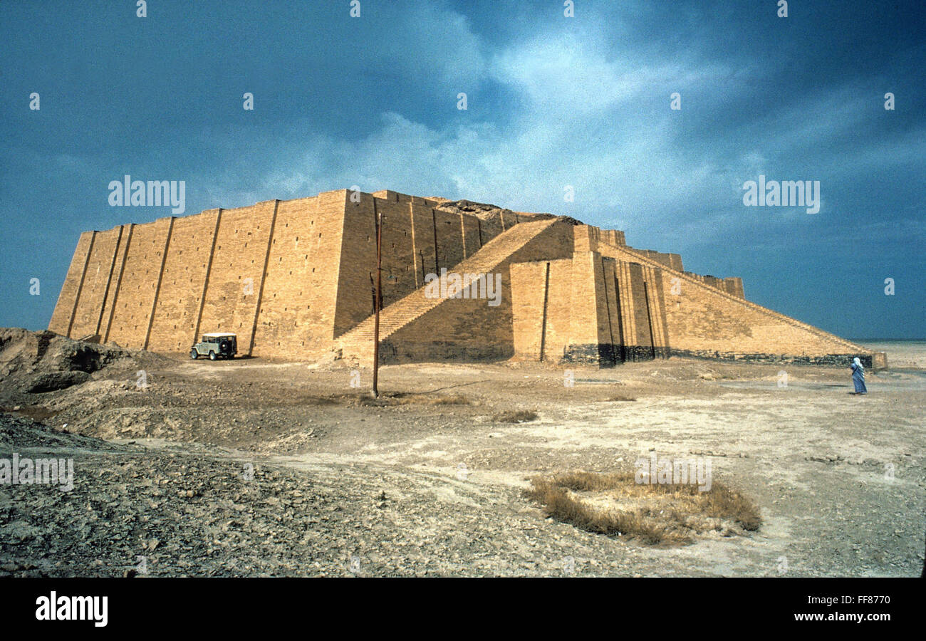 IRAQ: ZIGGURAT IN UR. /nThe partially restored Third Sumerian Dynasty ...