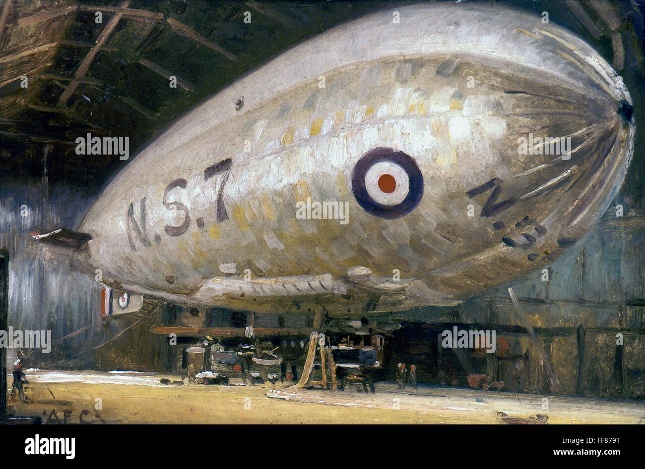 WORLD WAR I: AIRSHIP. /nBritish World War I North Sea class non-rigid ...