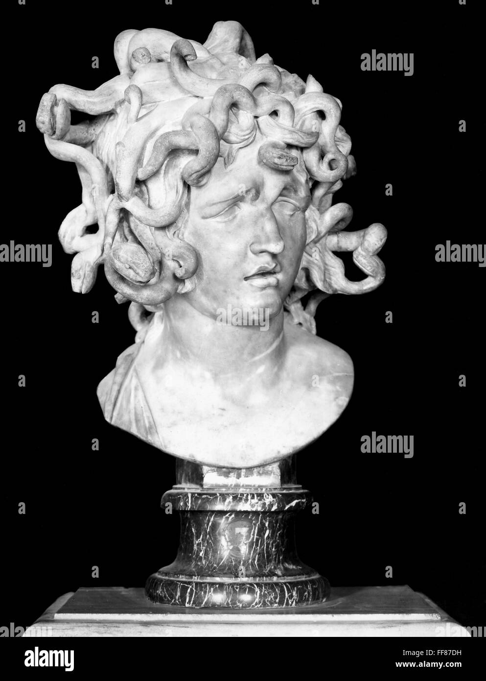 HEAD OF MEDUSA. /nAntique Roman bust Stock Photo - Alamy
