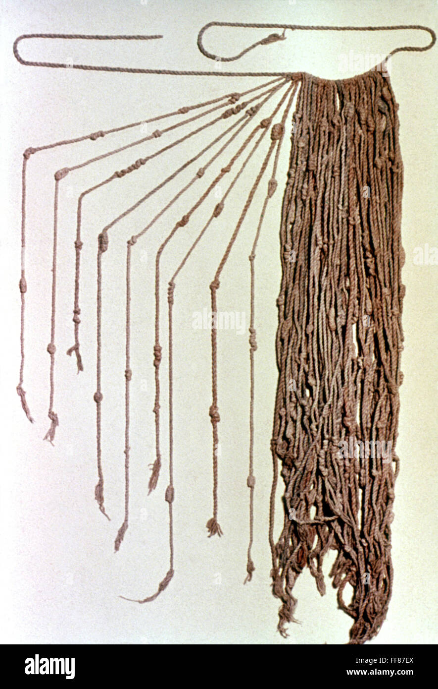 PERUVIAN QUIPU. /nUsed for counting and recording facts and events; of ...