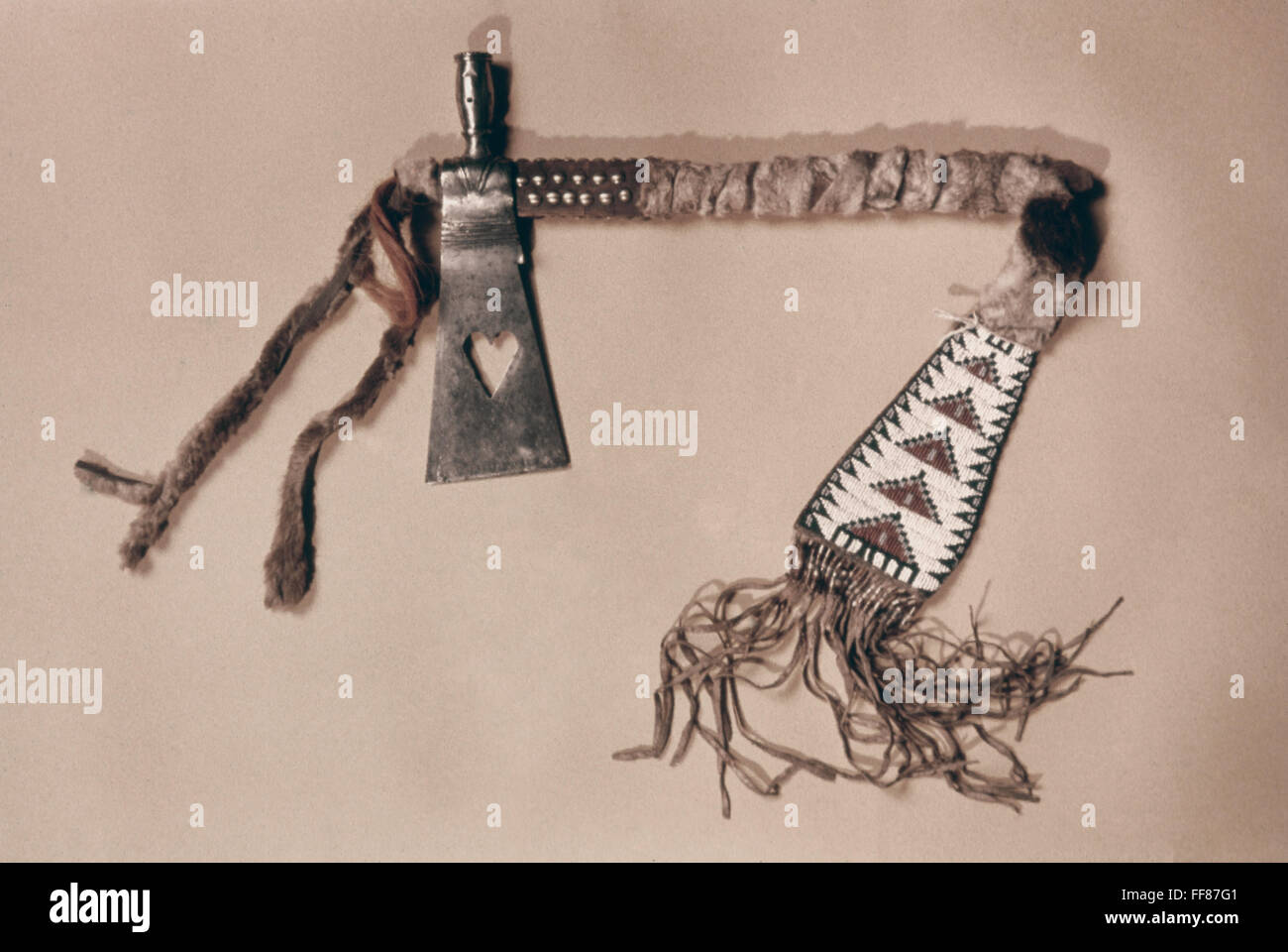 NATIVE AMERICAN TOMAHAWK. /nBlood Blackfoot pipe tomahawk, late 19th ...