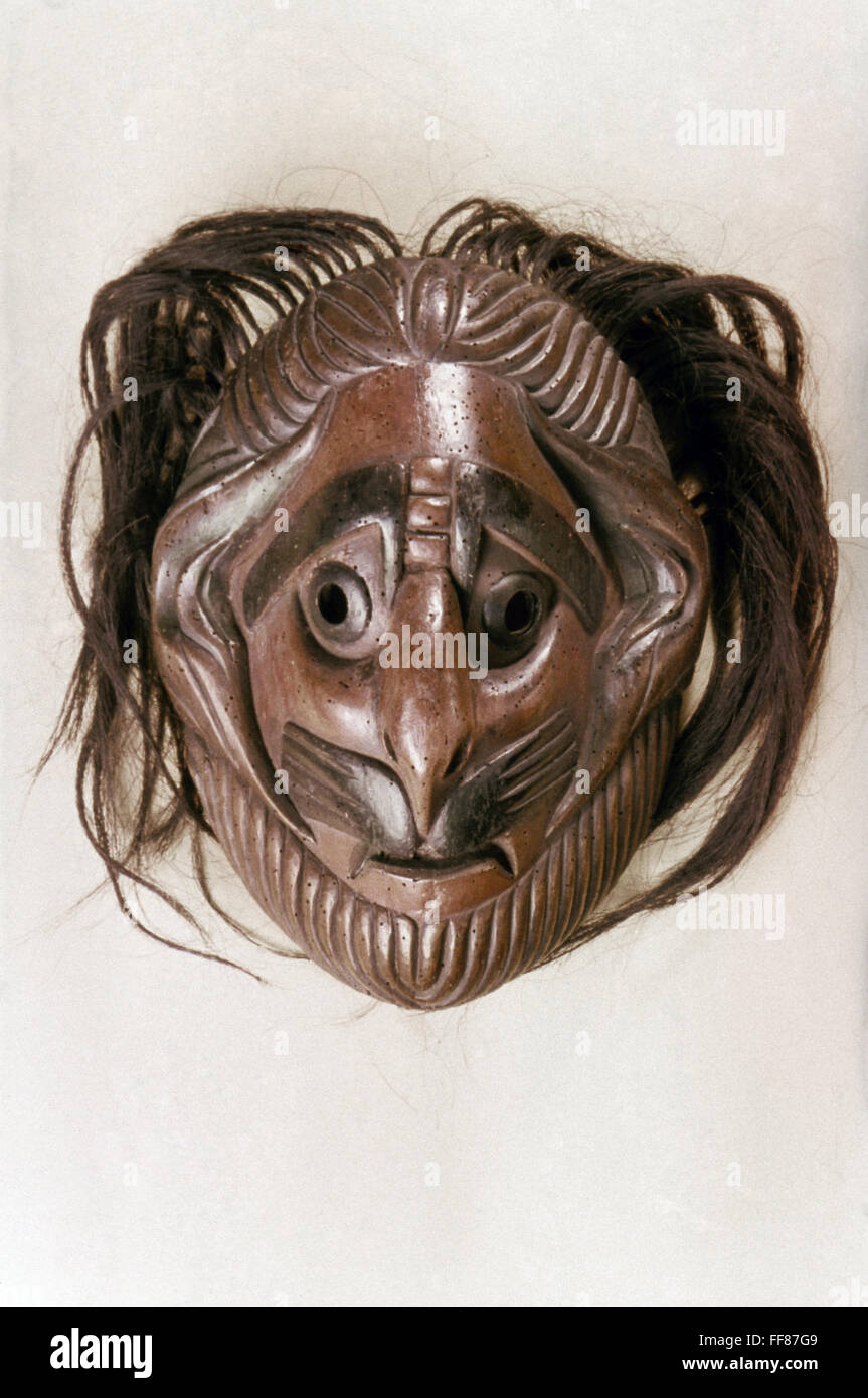 PACIFIC NW NATIVE AMERICAN MASK: /nKwakiutl mask for Hamatsa Society ...