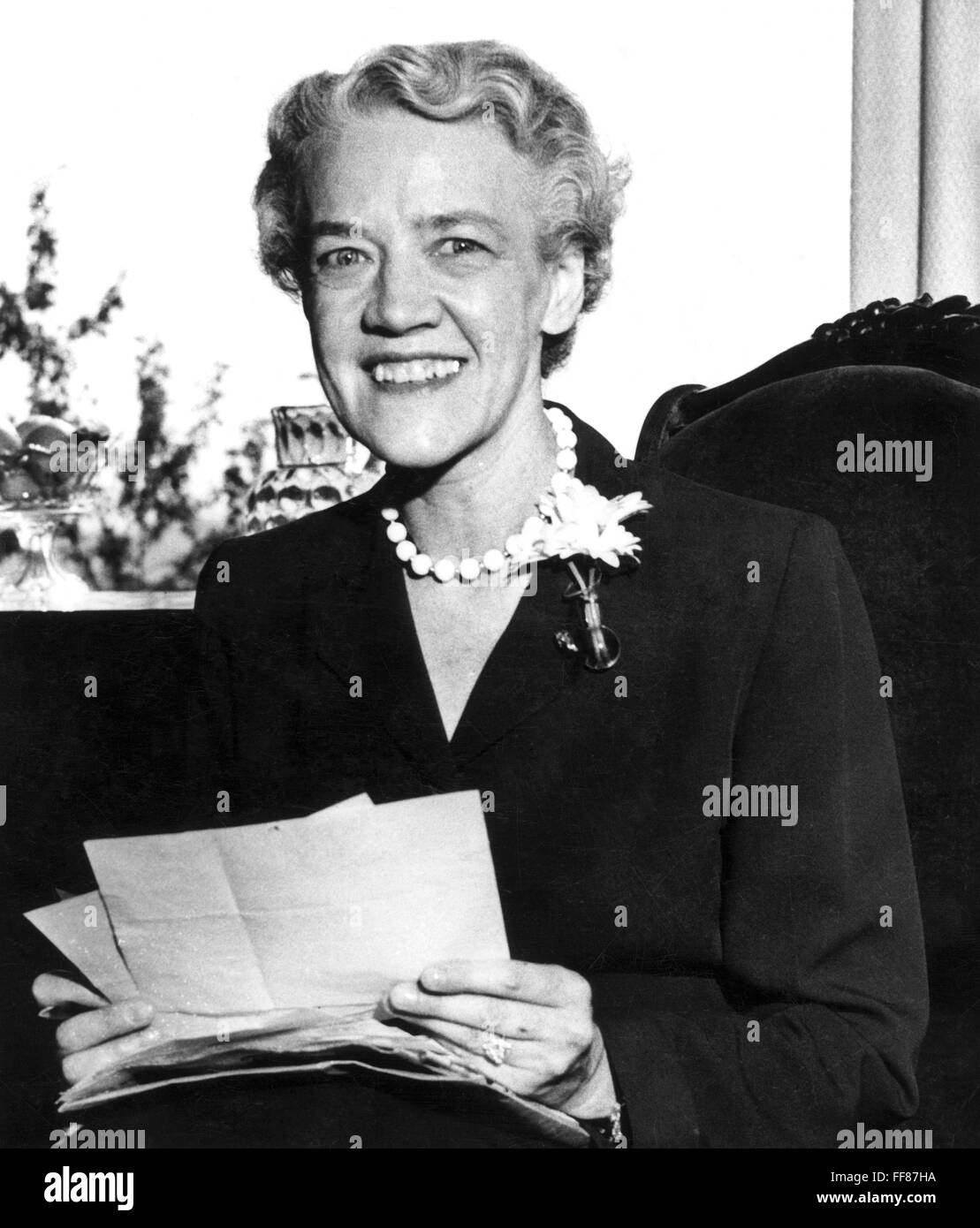 MARGARET CHASE SMITH /n(1897-1995). American legislator. Photographed ...