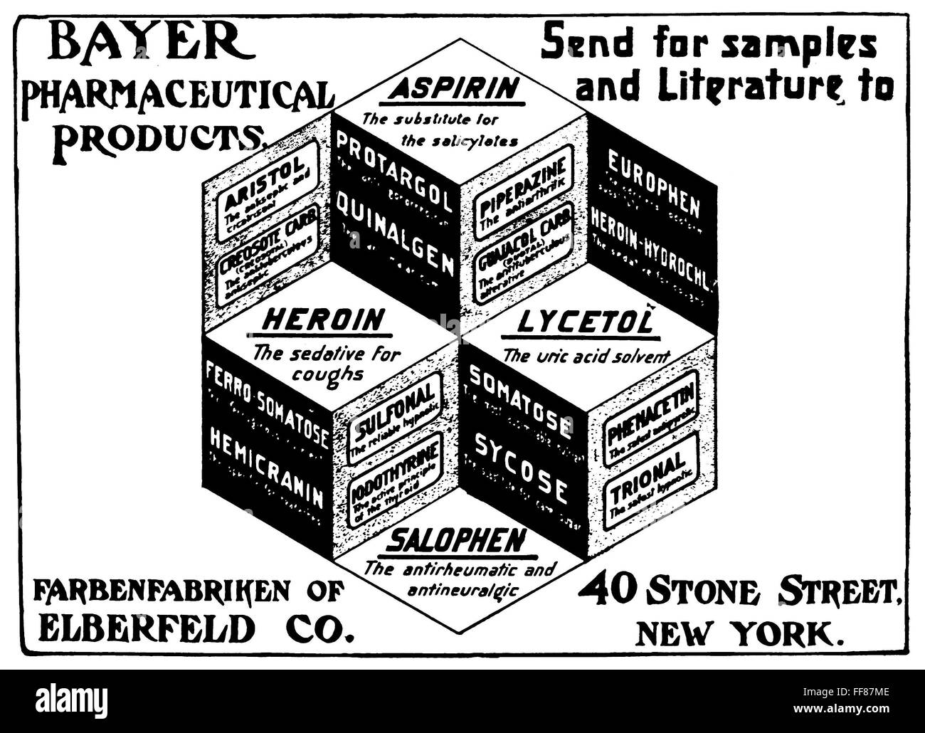 ASPIRIN ADVERTISEMENT. /nAmerican advertisement for Bayer ...