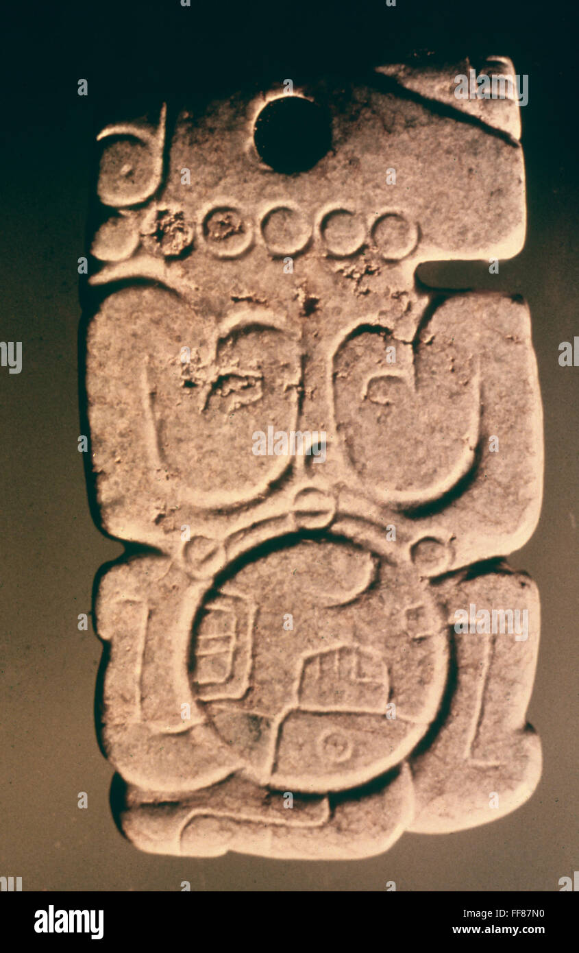 MAYAN PENDANT /nJade pendant. Maya, Mesoamerica Stock Photo - Alamy