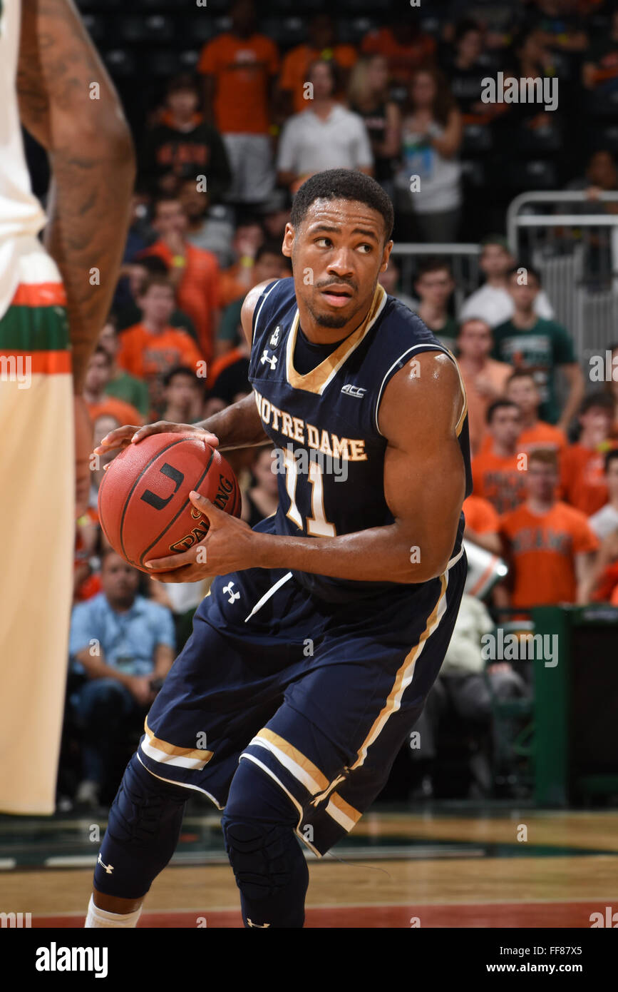 Coral Gables, Florida, USA. 3rd Feb, 2016. Demetrius Jackson #11 of ...