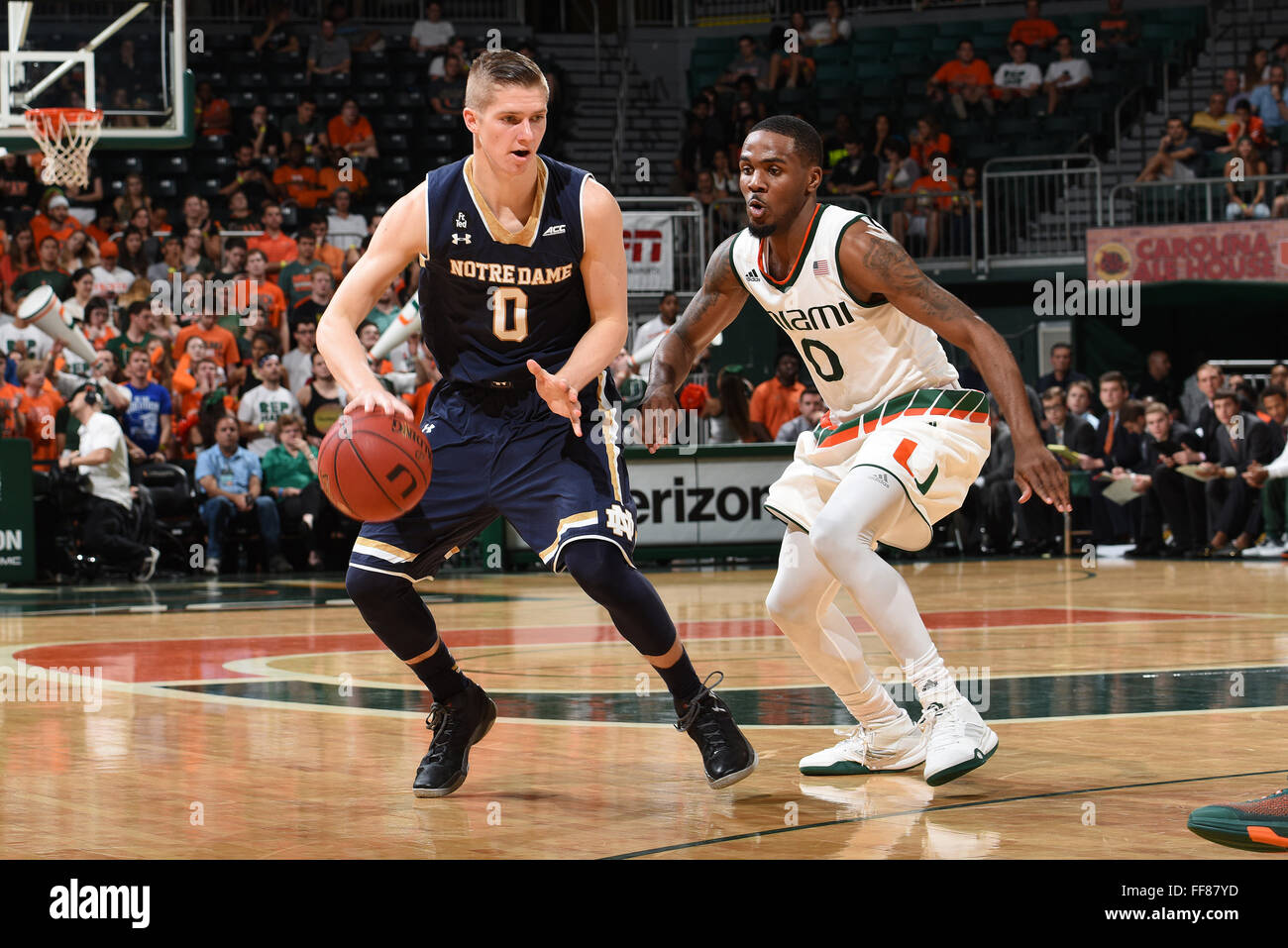 Coral Gables, Florida, USA. 3rd Feb, 2016. Rex Pflueger #0 of Notre ...